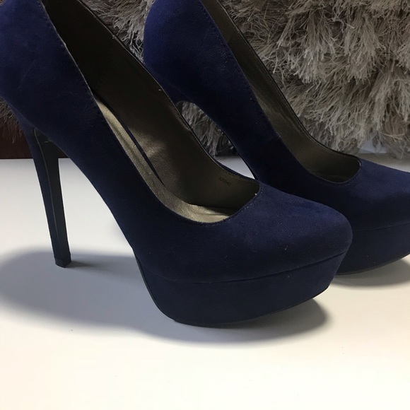 Shoes | Royal Blue Platform Heels | Poshmark